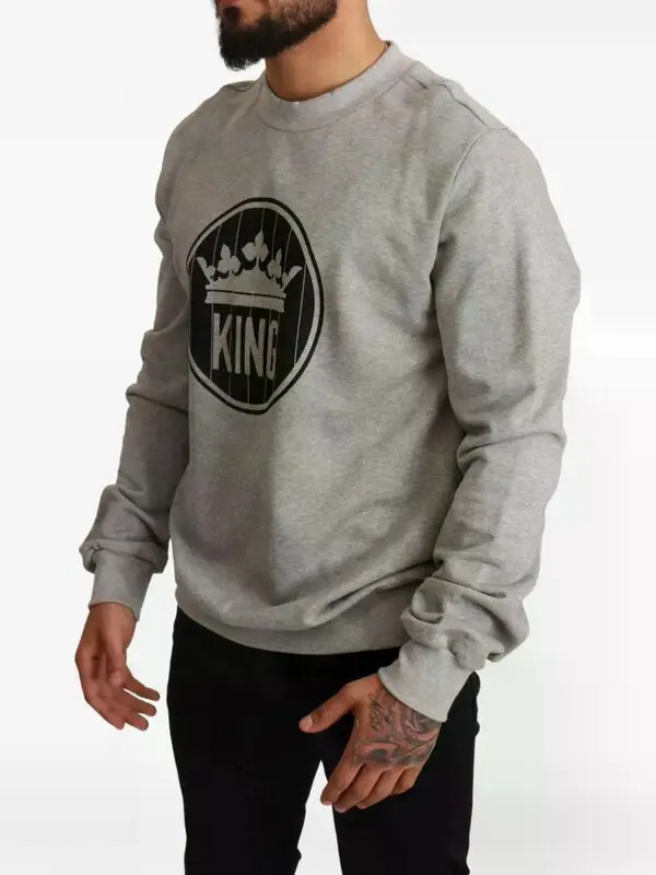 Dolce & Gabbana Crown-print Sweatshirt - Grey