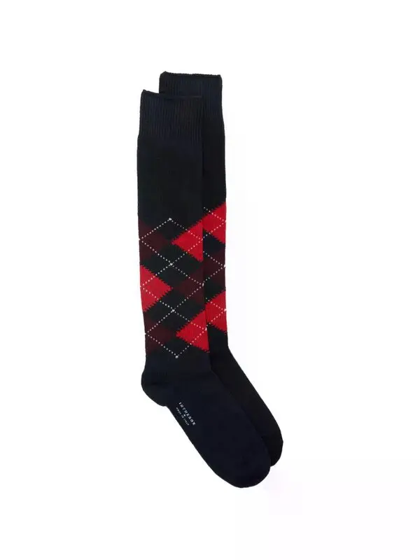 IN THE BOX Argyle-pattern Cotton Socks