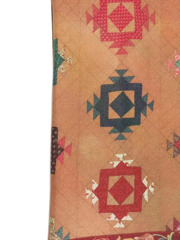 PIERRE-LOUIS MASCIA Geometric-pattern Fringed-hem Scarf