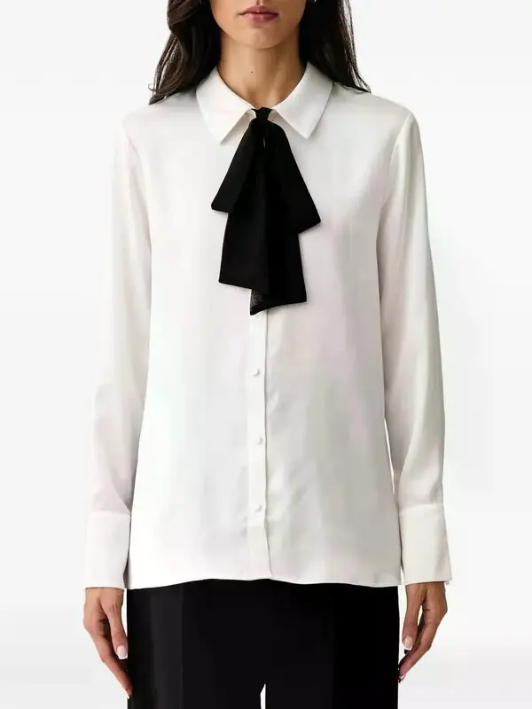 Dkny Bow-detail Long-sleeve Shirt