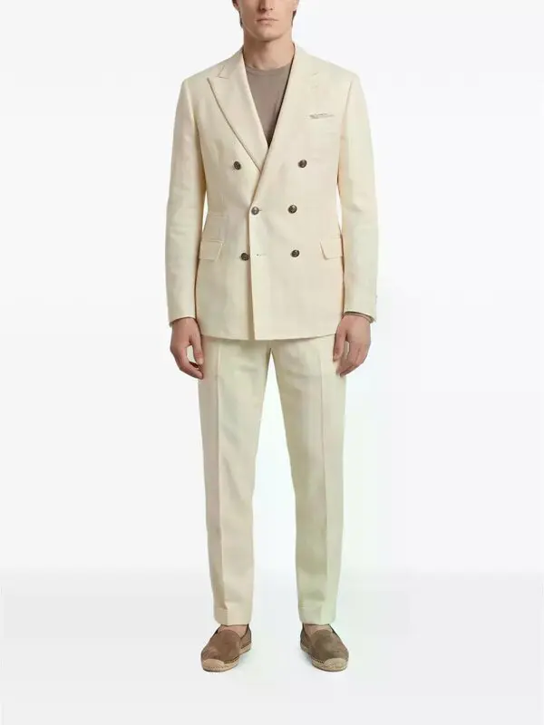 Brunello Cucinelli Double-breasted Peak-lapel Suit - Neutrals
