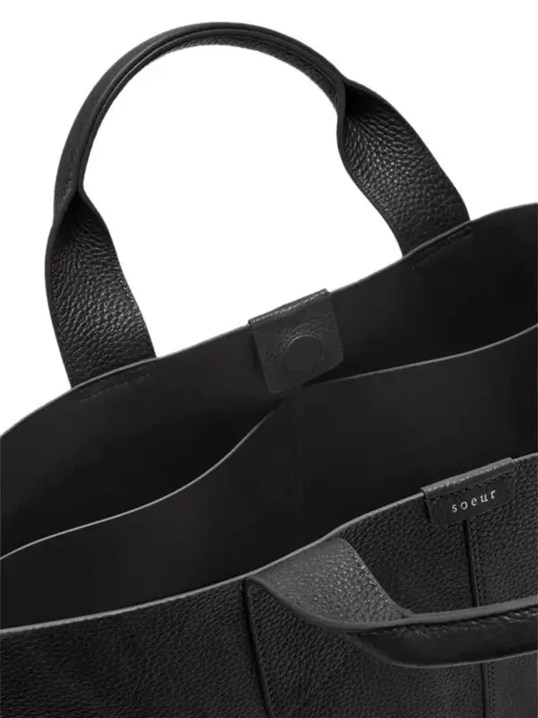 Soeur Suave Grained Leather Tote Bag