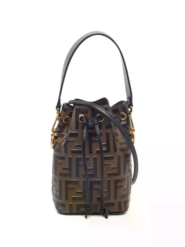 Fendi 2022 Mon Tresor Double F Bucket Bag - Brown