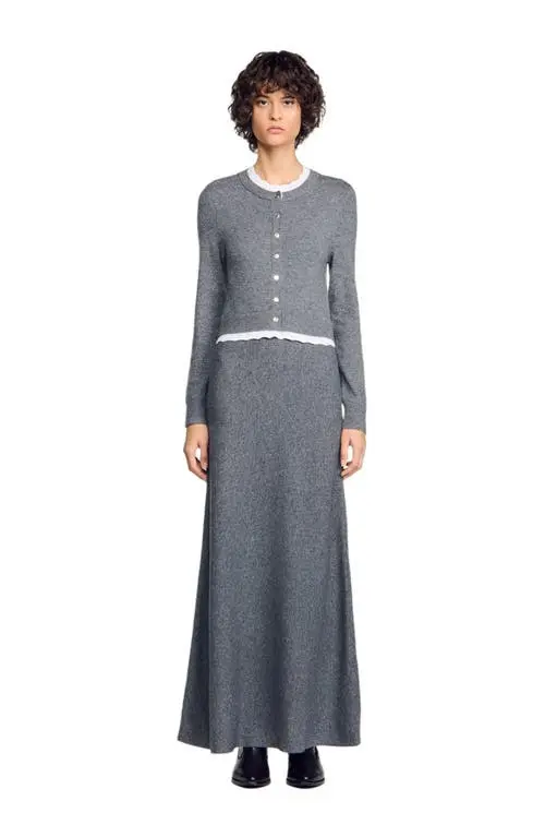 Sandro 2-in-1 Maxi Dress