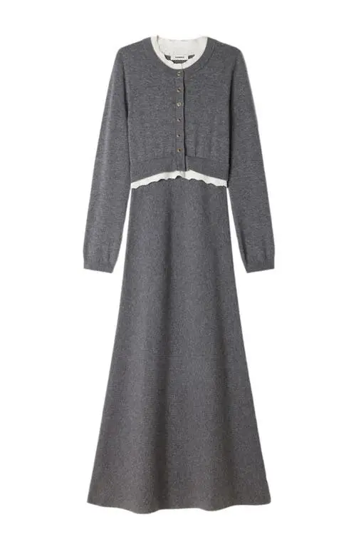 Sandro 2-in-1 Maxi Dress