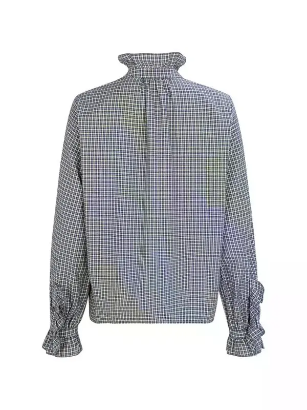 True Religion Liana Ruffled Gingham-check Blouse