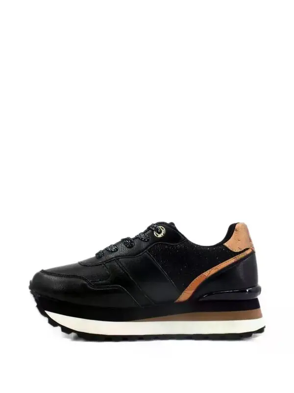 ALVIERO MARTINI 1° CLASSE Geo Map Glitter-panel Sneakers