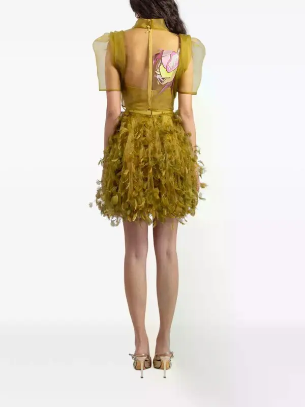 GEMY MAALOUF Feather-embellished Skirt