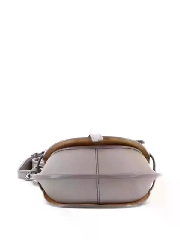 Loewe Gate Dual Shoulder Bag Leather Mini Crossbody Bag - Grey