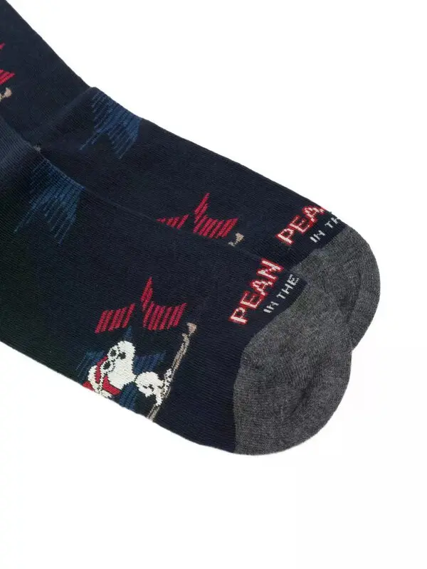 IN THE BOX Snoopy-intarsia Cotton Socks
