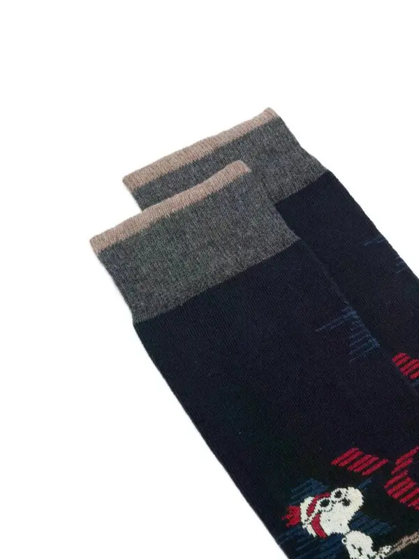 IN THE BOX Snoopy-intarsia Cotton Socks