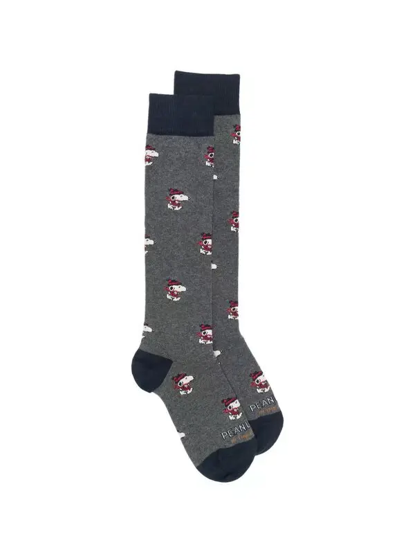 IN THE BOX Peanuts-intarsia Cotton Socks