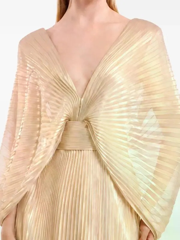 GEMY MAALOUF Pleated Batwing Dress