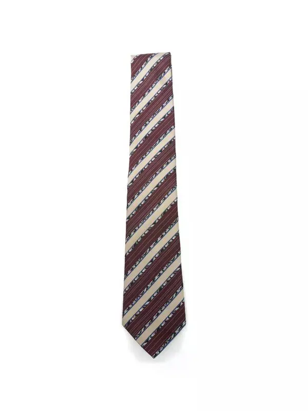 Missoni Diagonal-stripe Silk Tie - Brown