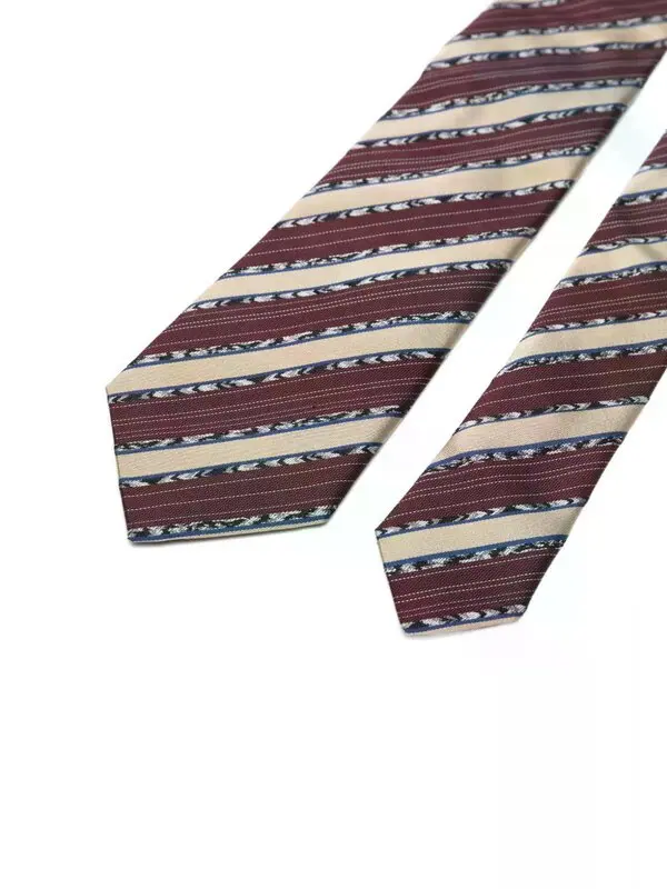 Missoni Diagonal-stripe Silk Tie - Brown