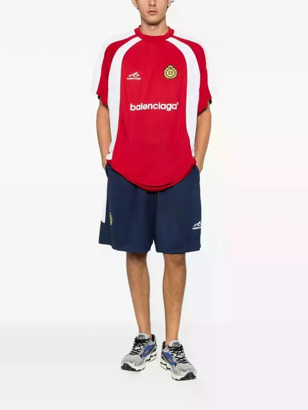 Balenciaga Oversized Soccer T-shirt - Red