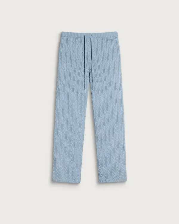SKIMS Sweater Knit Cable Straight Leg Pants - Fog