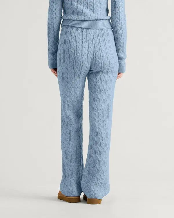 SKIMS Sweater Knit Cable Straight Leg Pants - Fog