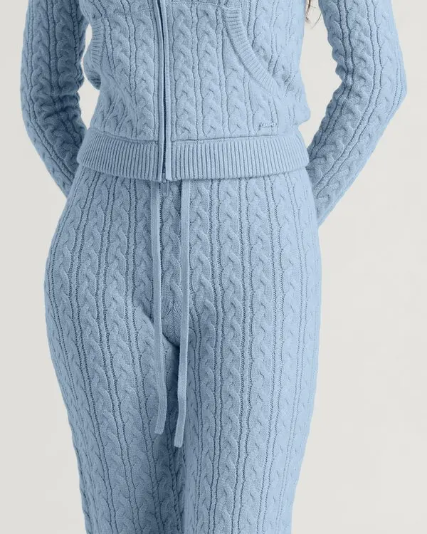 SKIMS Sweater Knit Cable Straight Leg Pants - Fog
