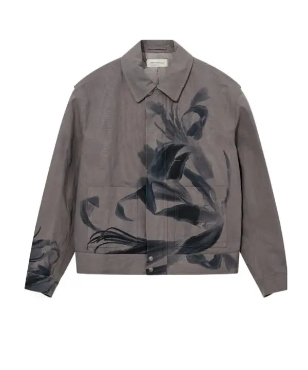 Dries Van Noten Printed Long-sleeve Casual Jacket - Gray