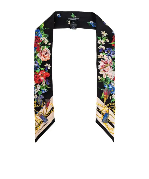 Dolce & Gabbana Dolce Gabbana Floral Printed Twill Headscarf