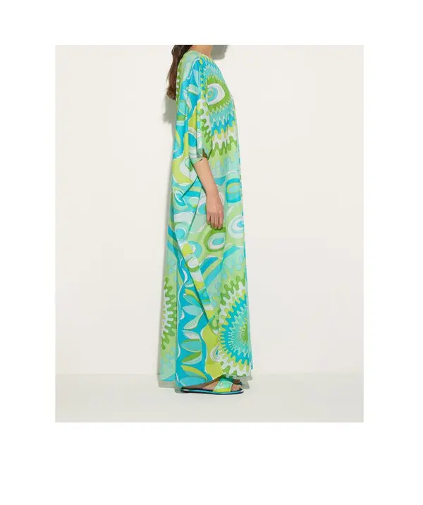 Emilio Pucci Bersaglio-print Cotton Kaftan Dress