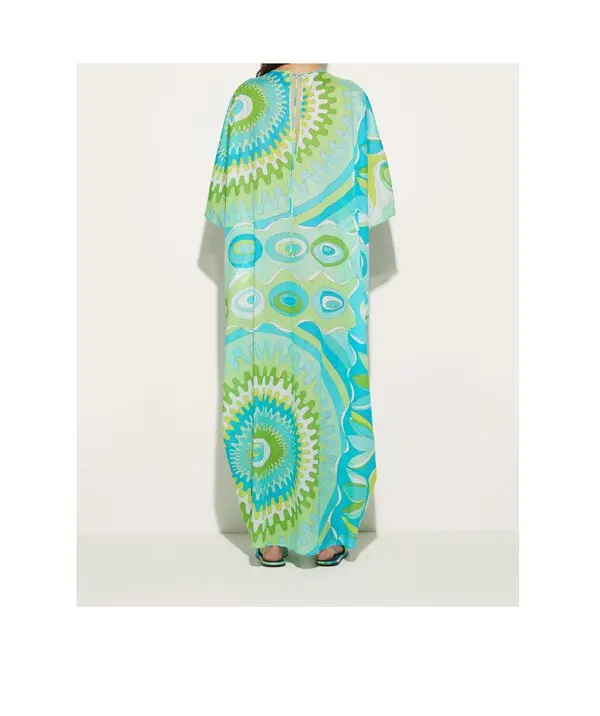 Emilio Pucci Bersaglio-print Cotton Kaftan Dress