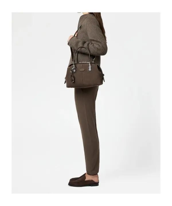TOD'S Di Bag Bowling Bag In Suede Small