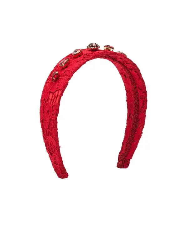 Dolce & Gabbana Crystal-embellished Lace Headband