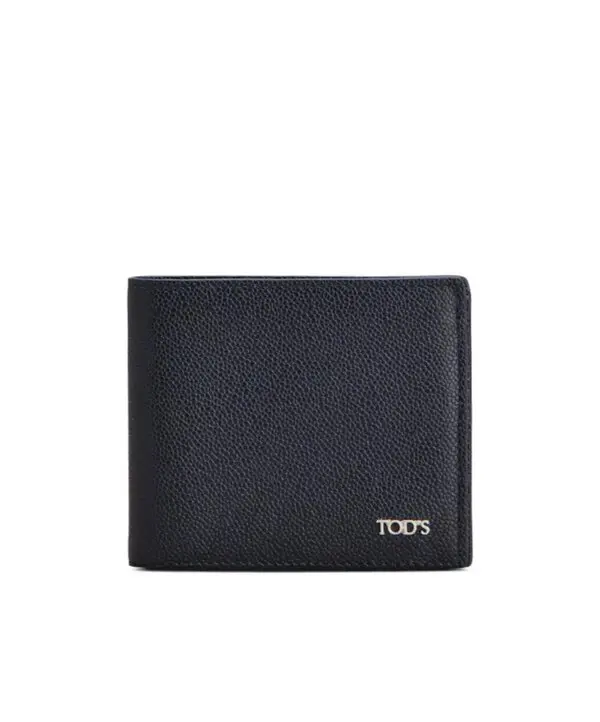 TOD'S Logo-plaque Pebbled-leather Wallet