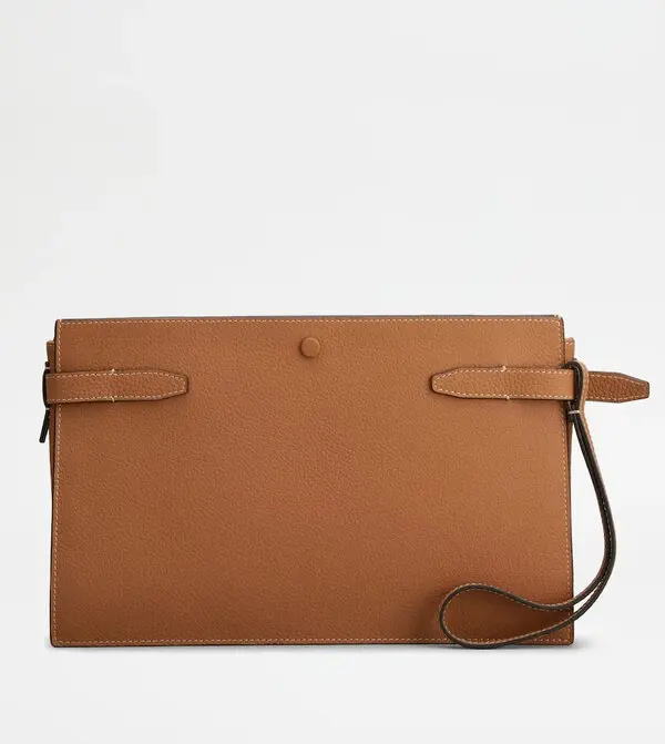 TOD'S Pouch In Leather - Brown