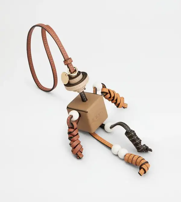 TOD'S Robot Charm In Leather