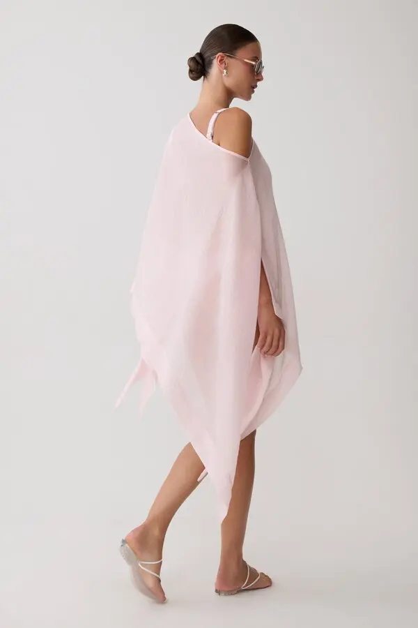 Meshki Leilani Sheer Draped Asymmetric Top