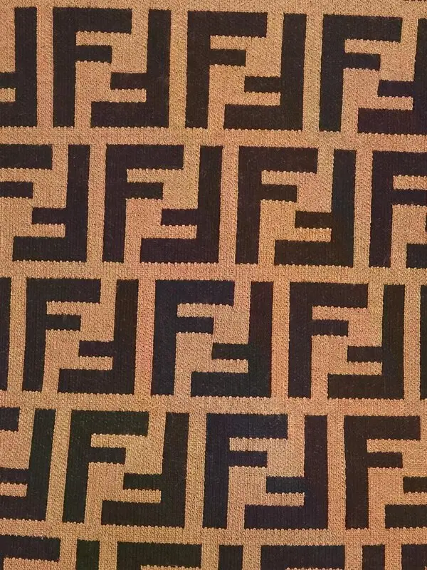 Fendi Zucca Midi Jacquard-knit Dress