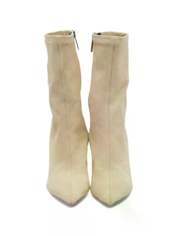 Paris Texas Suede Mid Calf Wedge Boots