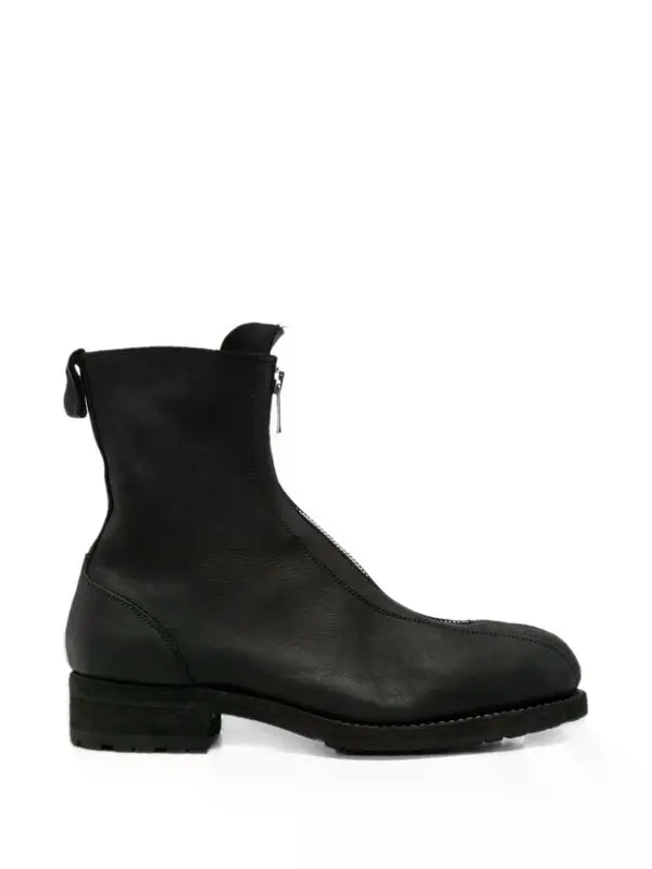 Guidi Front-zip Leather Boots