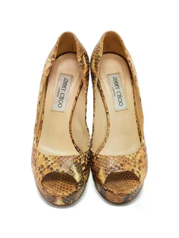 JIMMY CHOO Cosmic Peep-toe Platform Pumps