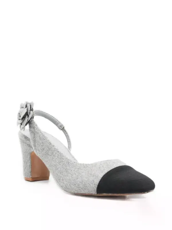 TWENTY FOURHAITCH Kriva Floral-detail Slingback Pumps