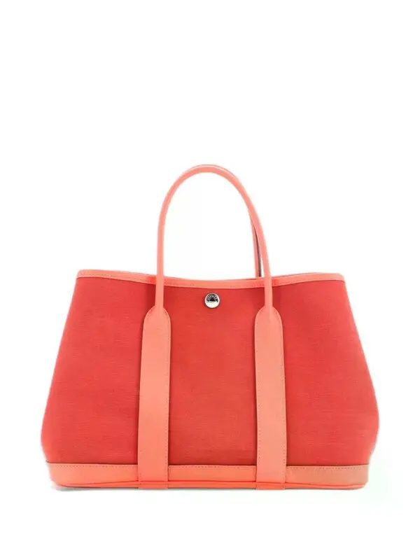 Hermès Garden Party Toile And Leather 30 Tote Bag - Pink
