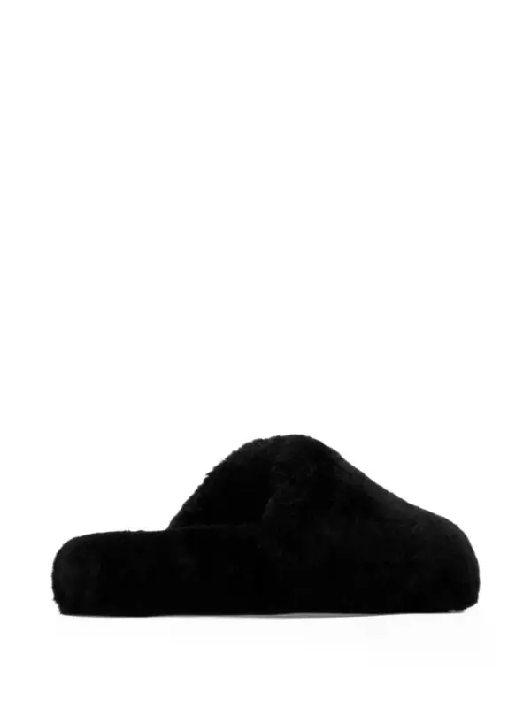 COACH Shearling Crystal-embellished Slippers
