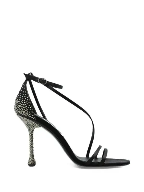 JIMMY CHOO Zelia Crystal-embellished Sandals - Black