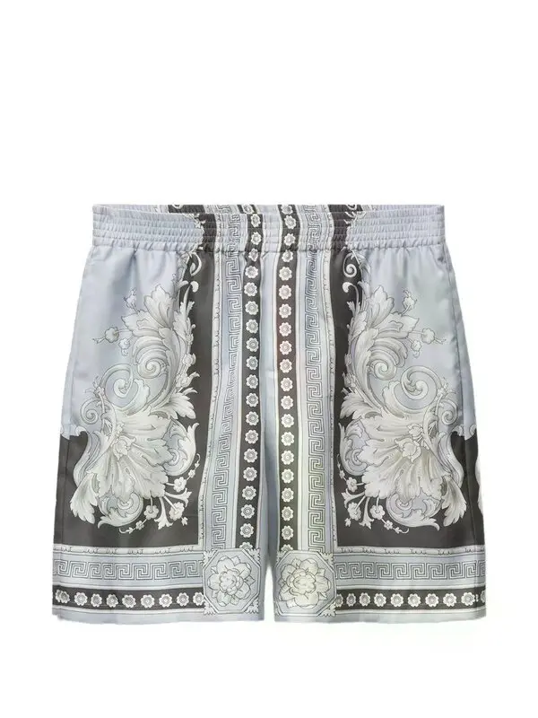 Versace Printed Silk Twill Shorts