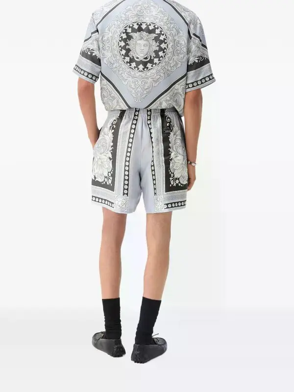Versace Printed Silk Twill Shorts