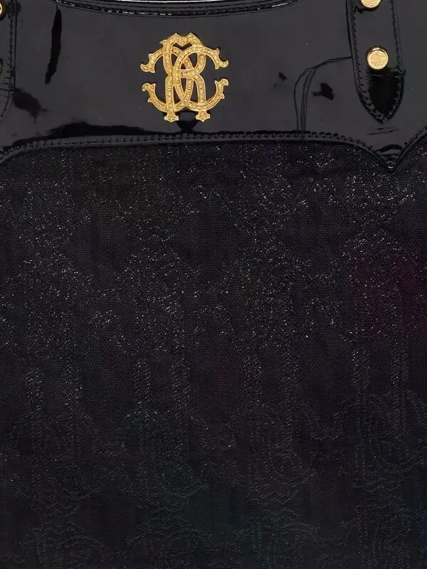 Roberto Cavalli Monogram Canvas Tote Bag