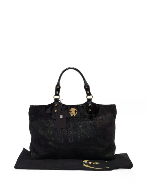 Roberto Cavalli Monogram Canvas Tote Bag
