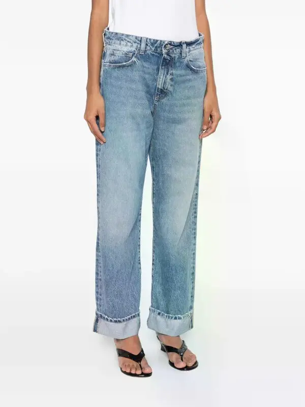 ICON DENIM LOS ANGELES Faded Turn-up Jeans