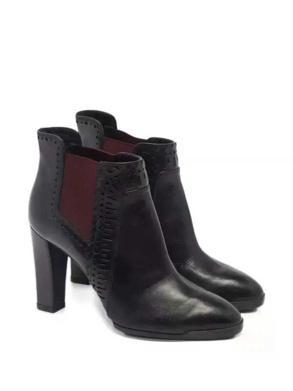 TOD'S Perforated Leather Ankle Boots