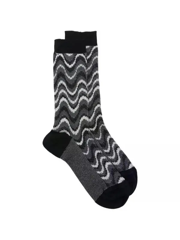 Missoni Zigzag Knit Socks - Black