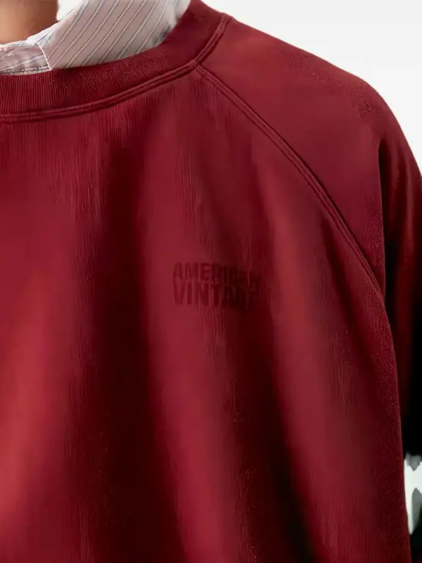 American Vintage Logo-print Raglan-sleeve Sweatshirt