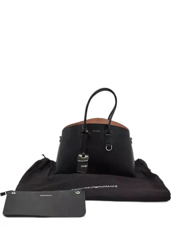 Emporio Armani Asv Icon Regenerated Curved Tote Bag